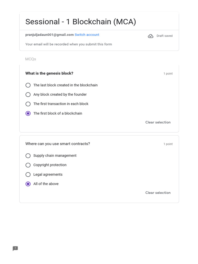 Sessional - 1 Blockchain (MCA) | PDF | Cryptocurrency | Distributed Computing