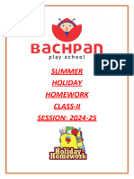 Class 1 Holiday Homework Assignments | PDF