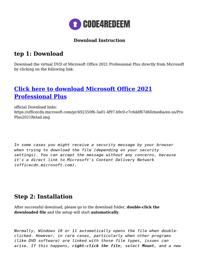 Microsoft Office 2021 Professional Plus For Windows Activation ...