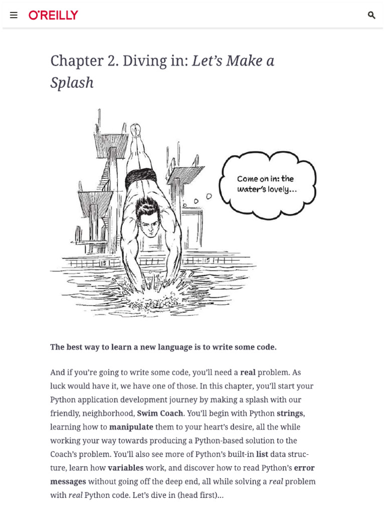 02 Diving in - Lets make a splash | PDF