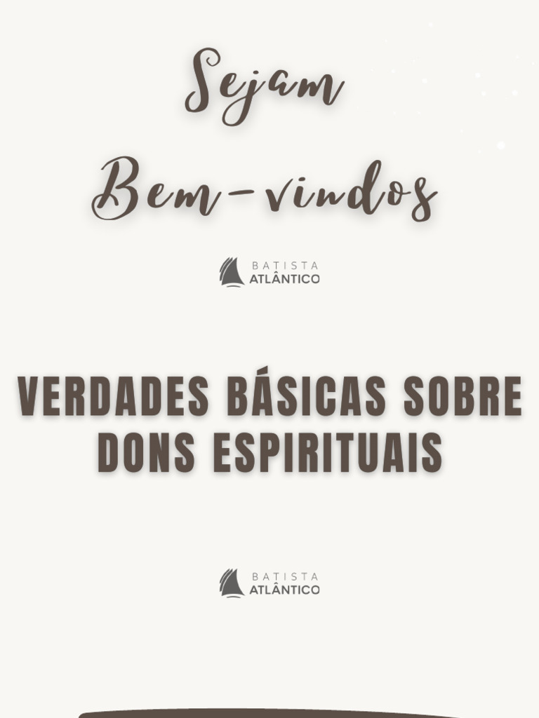 Ebd Powerpoint Aula 4 | PDF | Presente espiritual | Primeira Epístola aos Coríntios
