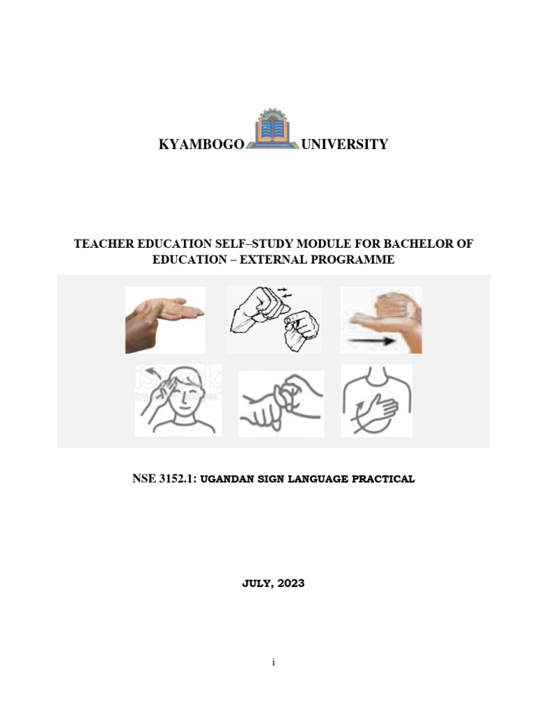 NSE 3152.1 Uganda Sign Language Practical | Download Free PDF | Sign ...