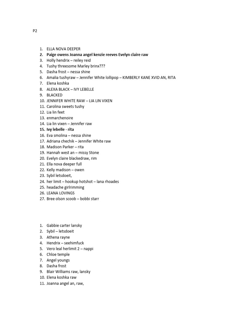 Paige Owens Joanna Angel Kenzie Reeves Evelyn Claire Raw | PDF
