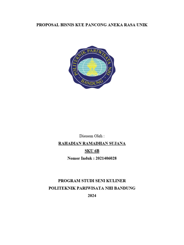 Proposal Mini Uas Rahadian R Sku 6b | PDF | Bisnis