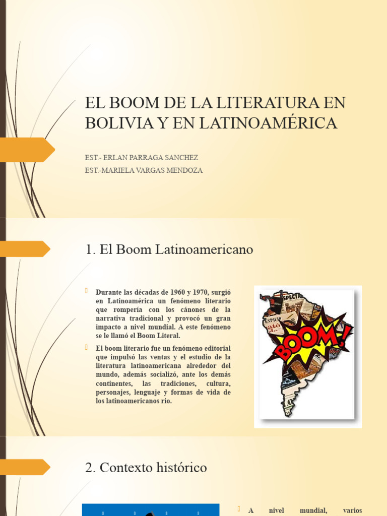 El Boom de La Literatura en Bolivia y | PDF | America latina ...