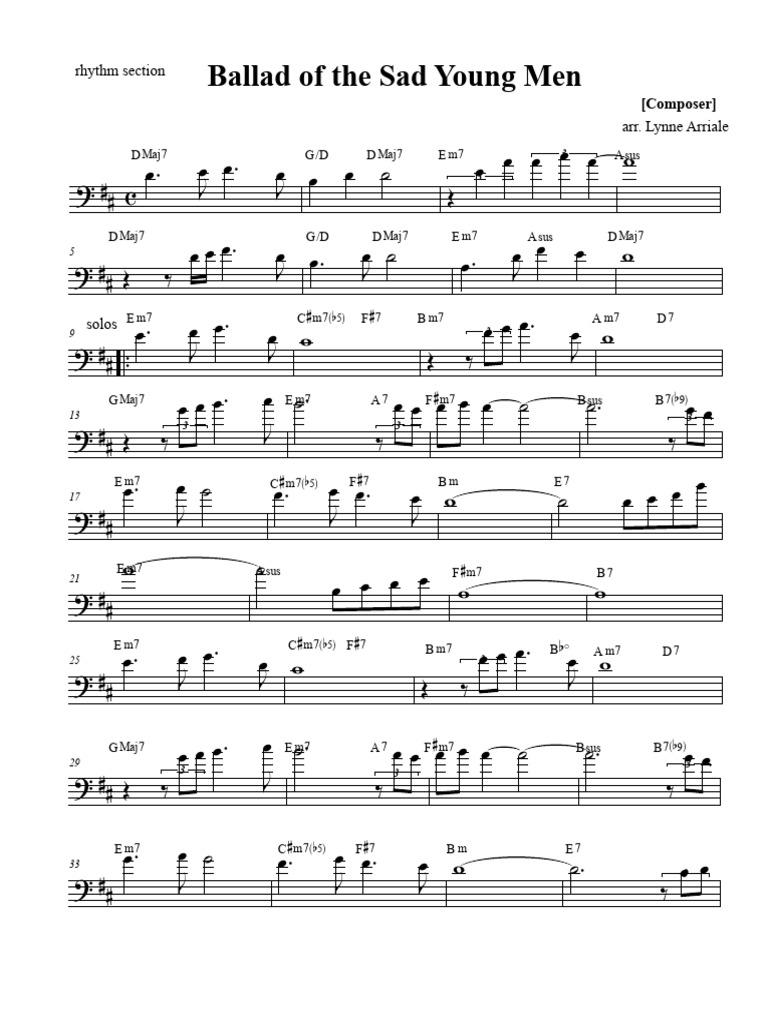 Ballad of Sad Bass-melodyD3!6!09 | PDF