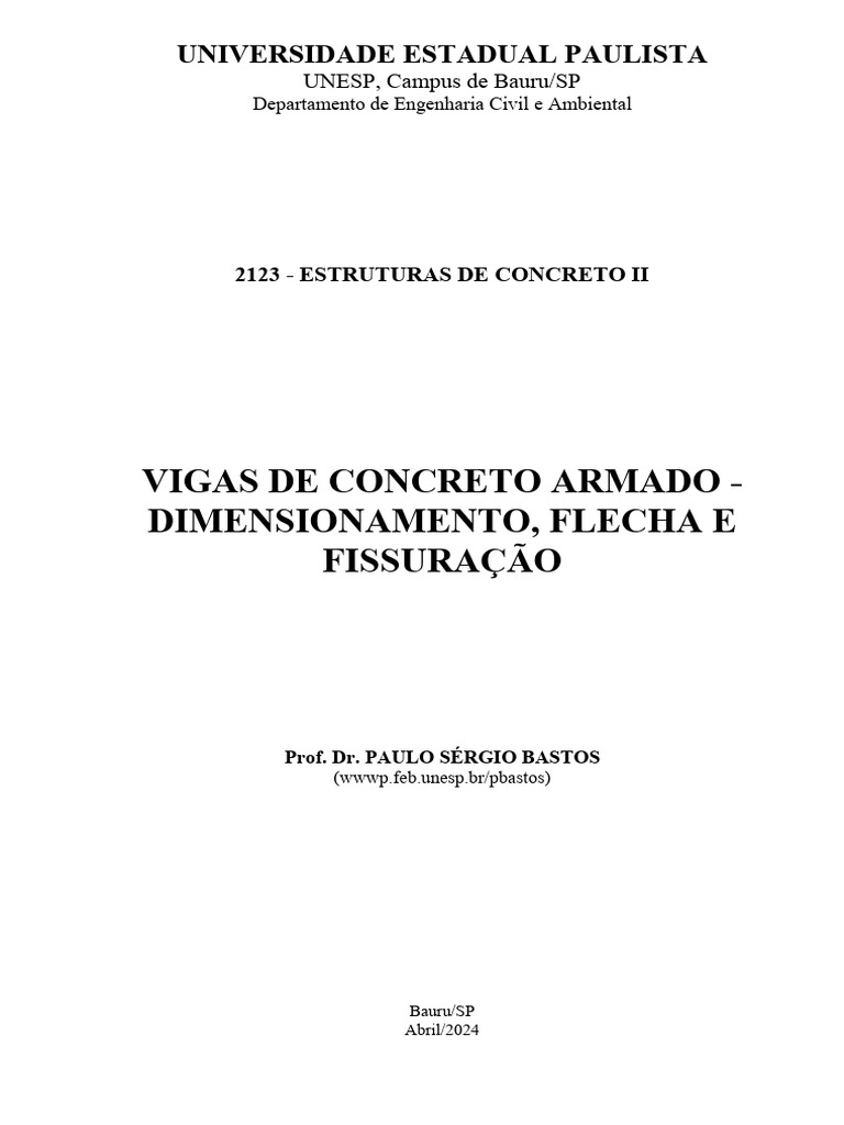 Vigas PDF | PDF | Viga | Flexão (Física)