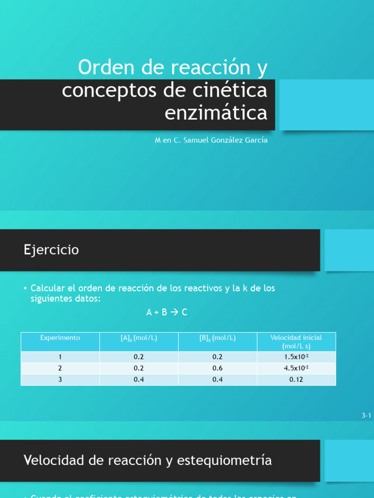 CinÃ©tica Segundaparte | PDF | Velocidad de reacción | Cinética química