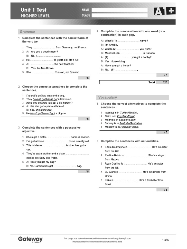Test Unit 1 | PDF