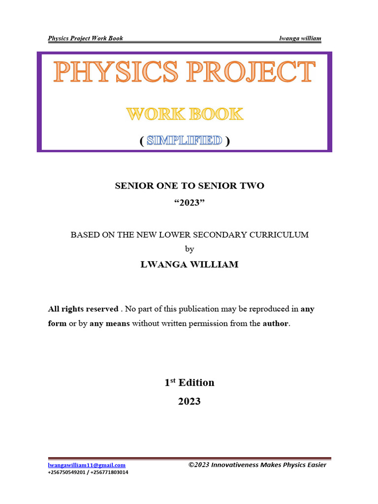 S1 S2 Project Work Bookphysics. | PDF | Learning | Creativity