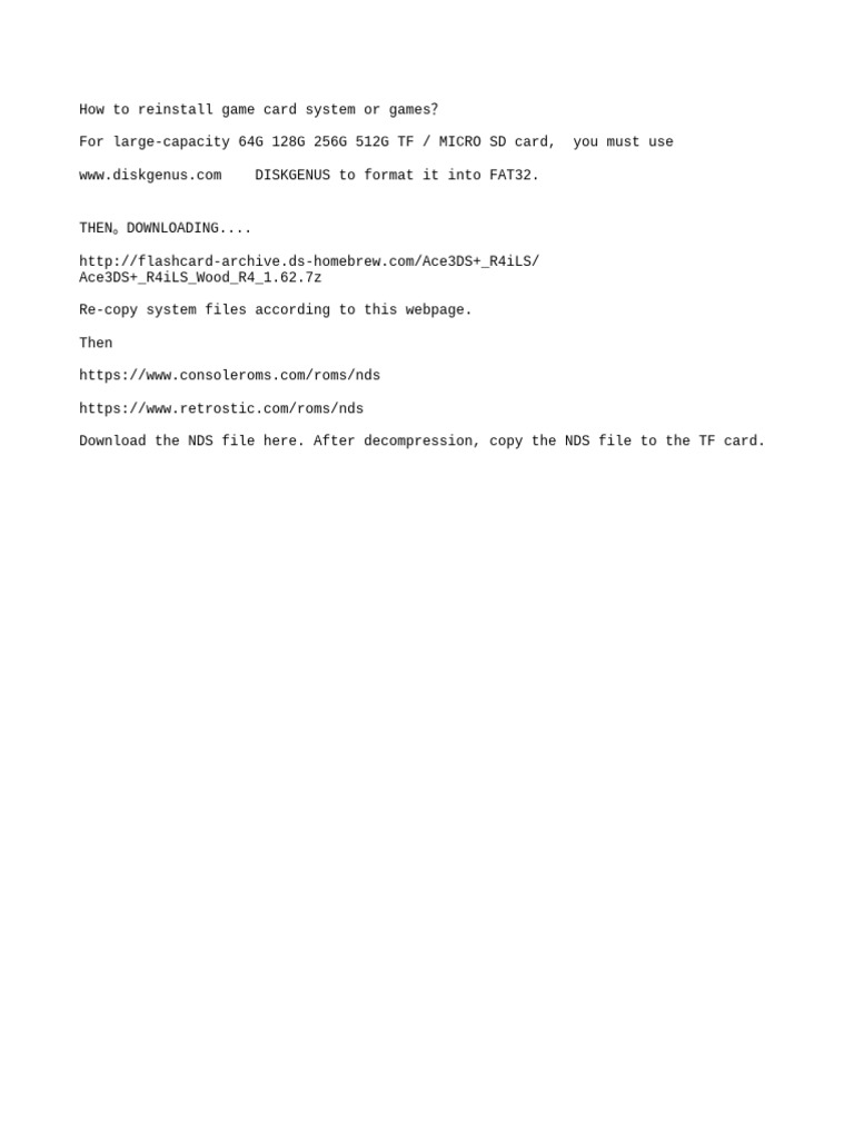 How To Reinstall Game Card System or Games | PDF