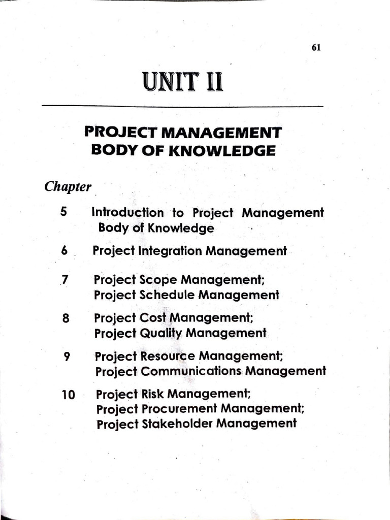 Chapter 5 Project Management | PDF | Project Management | Quality ...