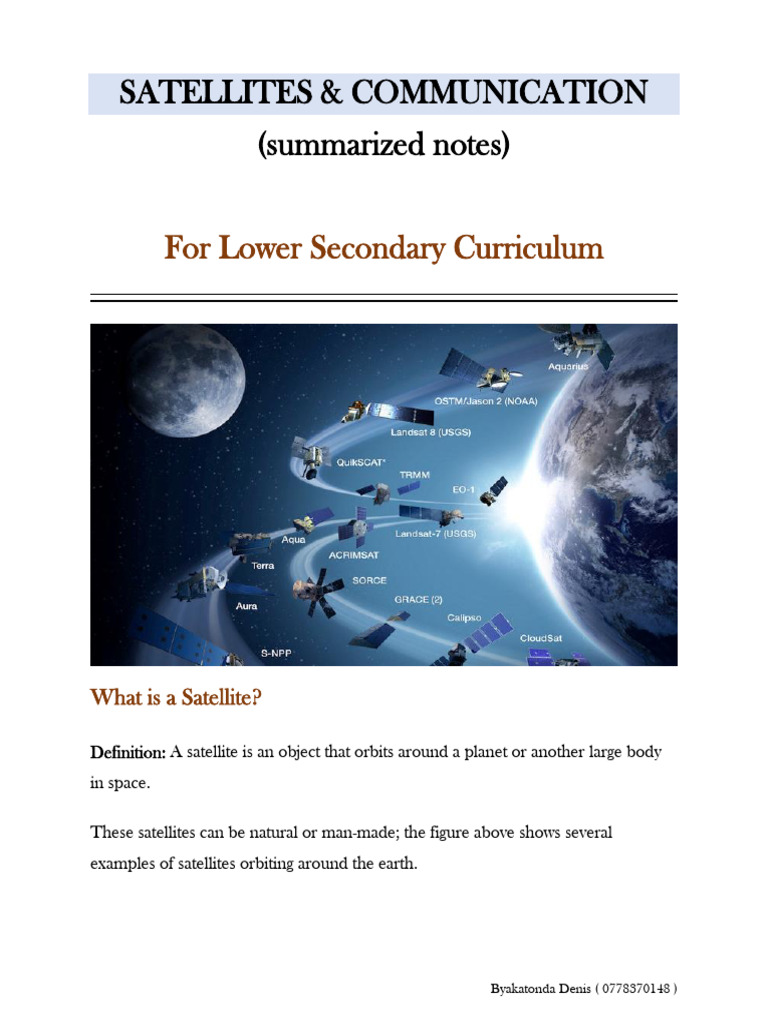 Communication Satellites Overview | PDF | Satellite | International ...