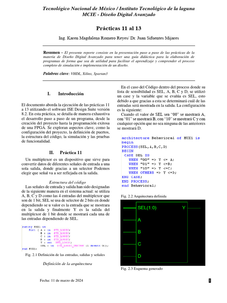Practica 3 | PDF | Arreglos de compuertas lógicas programables en sitio ...