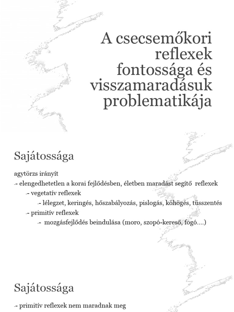 Csecsemőkori Reflexek | PDF