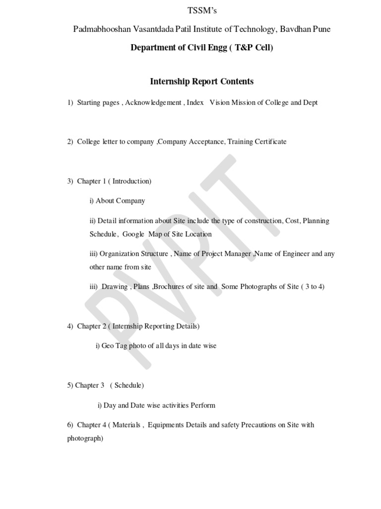 Civil Engineering Internship Report | PDF