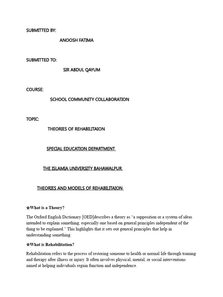 Document Rehabilitation Models | PDF | Physical Therapy | Empowerment