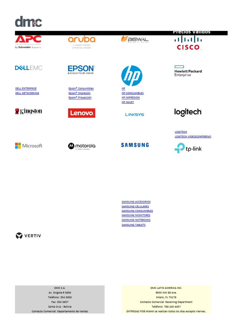 Lista de Precios DMC | PDF | Ingeniería Informática | Electricidad