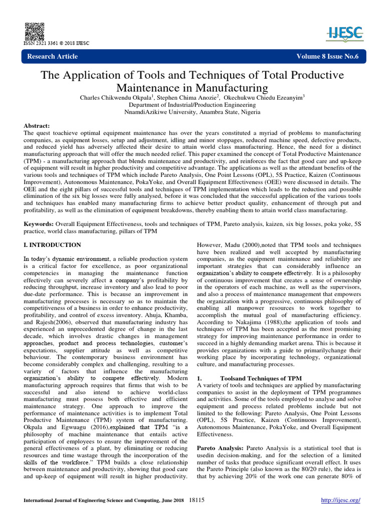 The_Application_of_Tools_and_Techniques | PDF | Business | Production ...