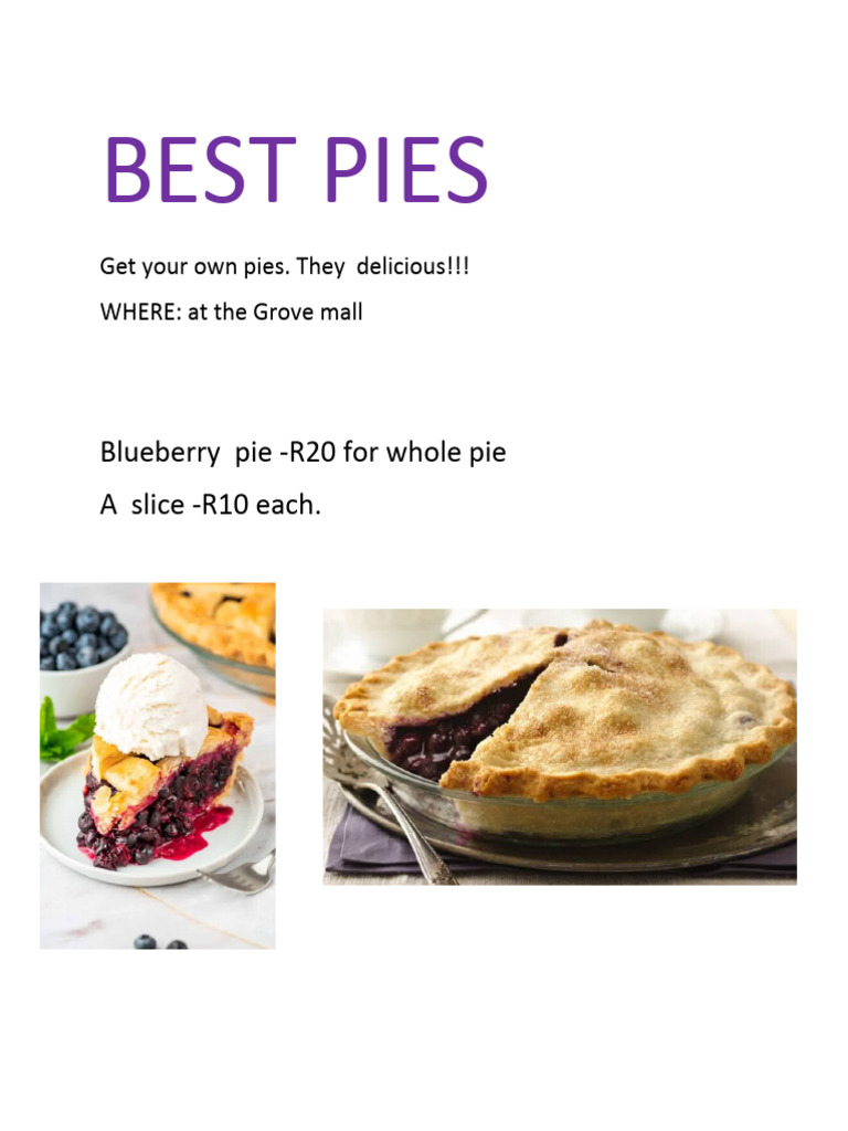 Delicious Pies at Grove Mall | PDF