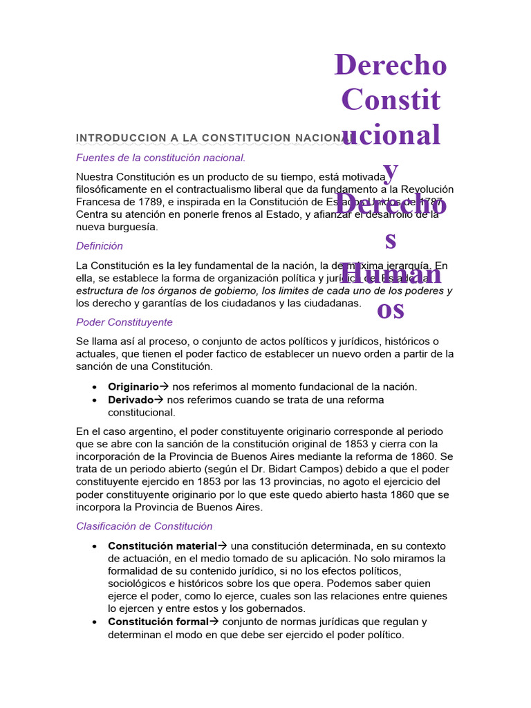 Derecho Constitucional Y Derechos Humanos Pdf Constitución Democracia