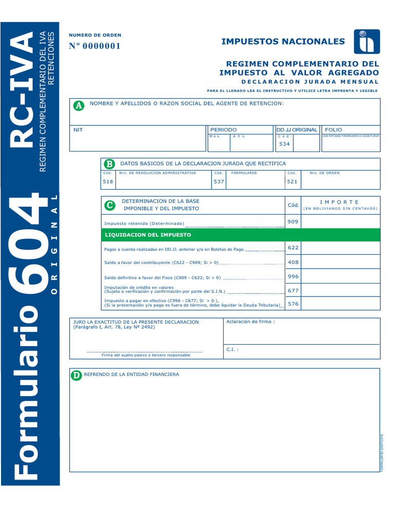 Formulario 604 V.2 | PDF | Impuestos | Jerga