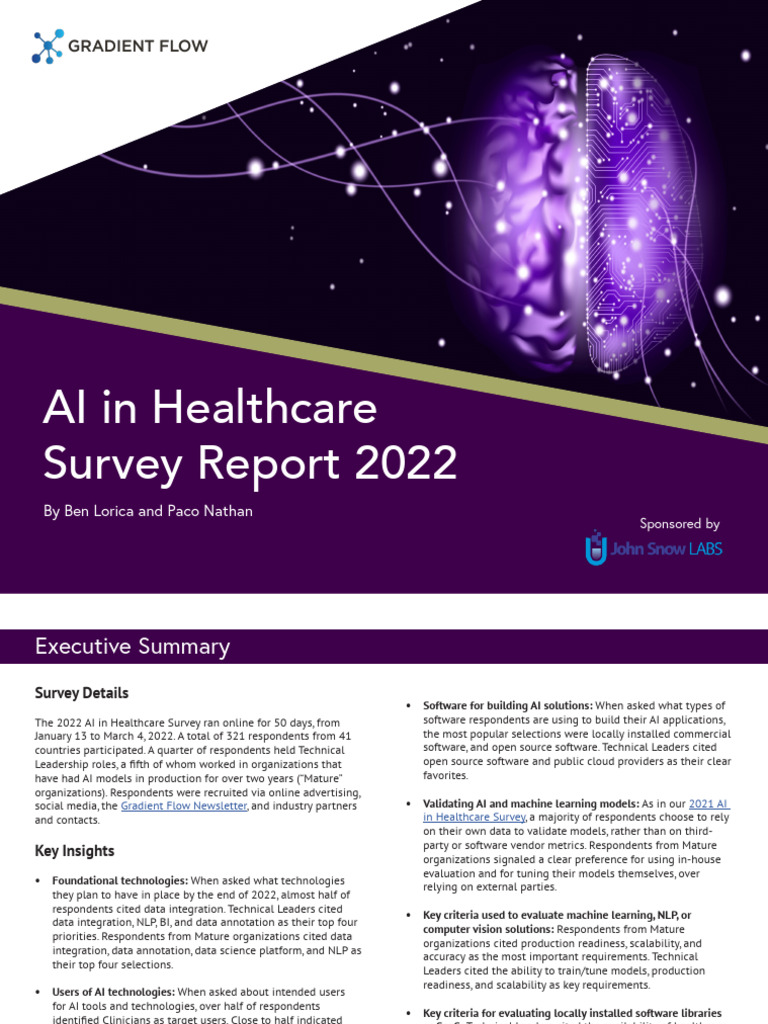 GradientFlow 2022 AI in Heathcare Report v3 | PDF | Artificial Intelligence | Intelligence (AI ...