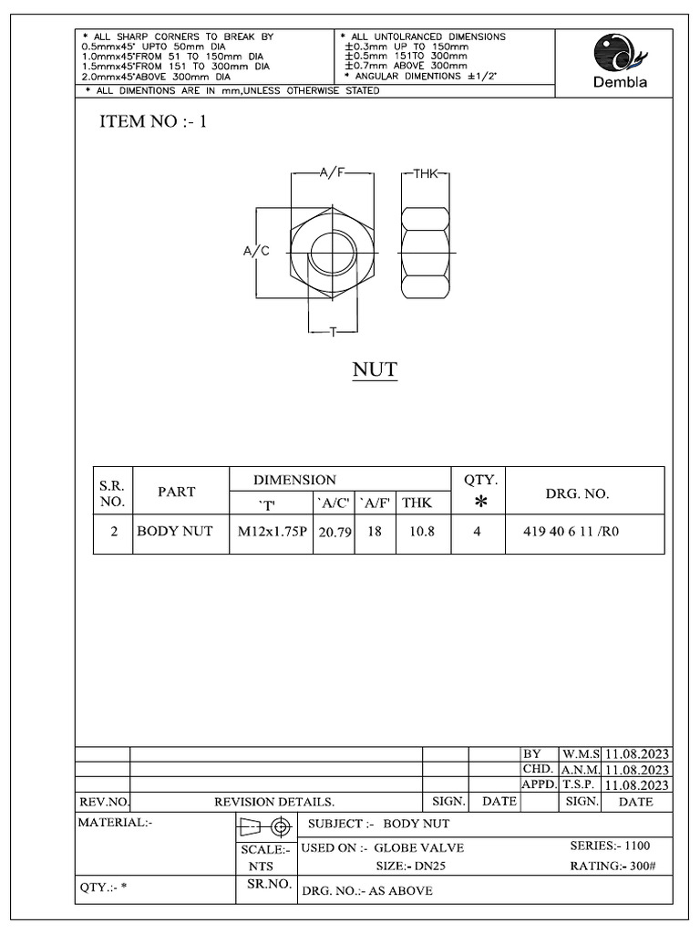 Body Nut | PDF