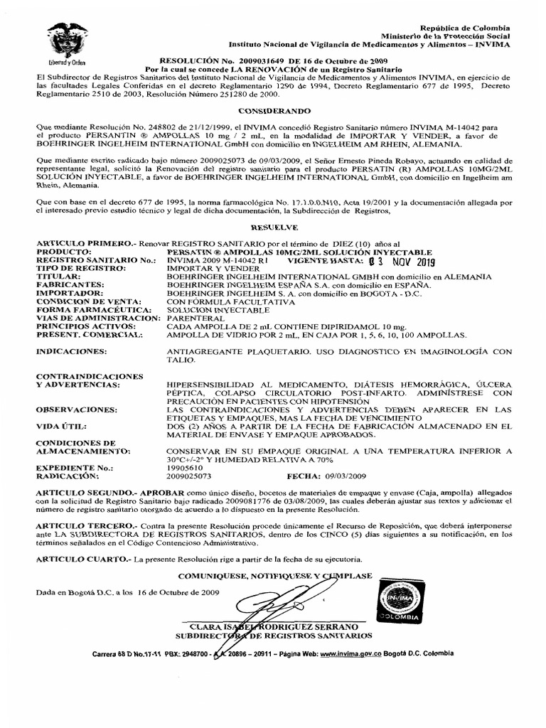 R I Dipiridamol Persantin | PDF