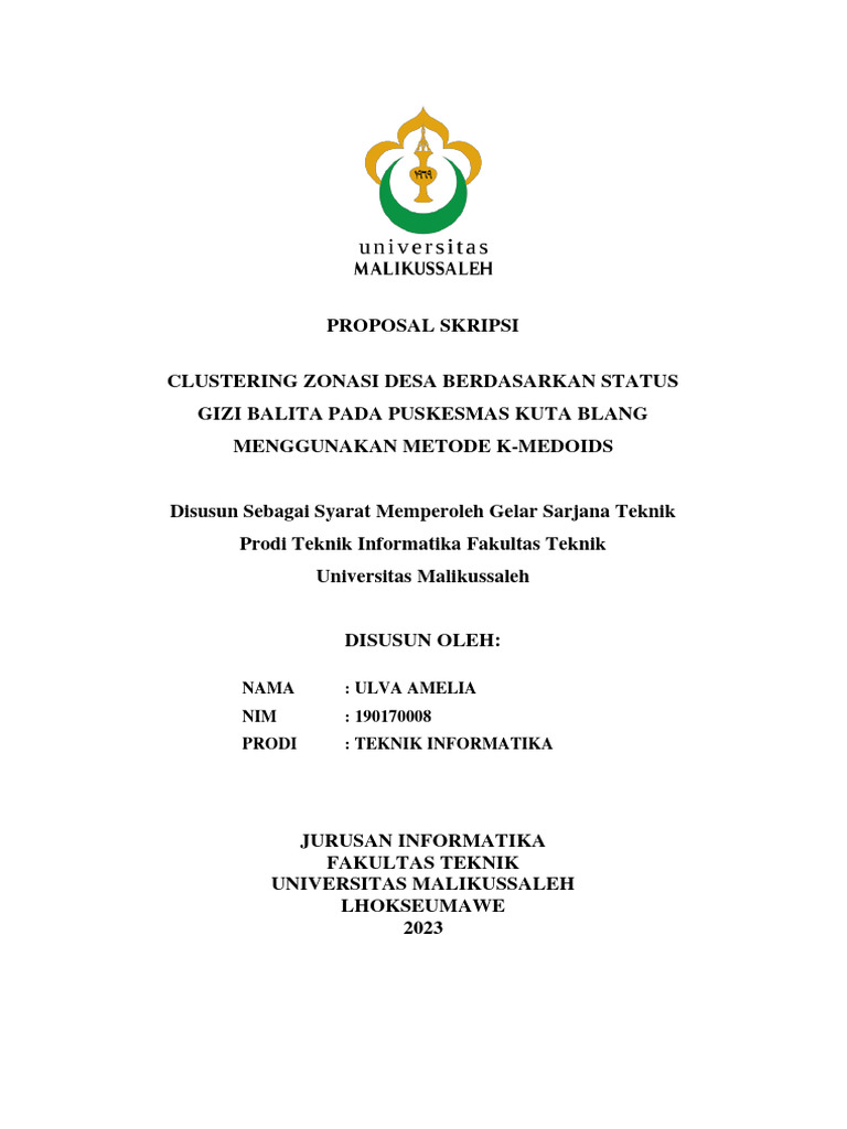 Proposal Skripsi - Ulva Amelia | PDF