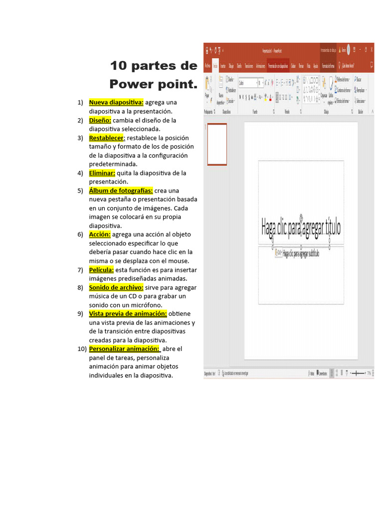 10 Partes de Power Point | PDF