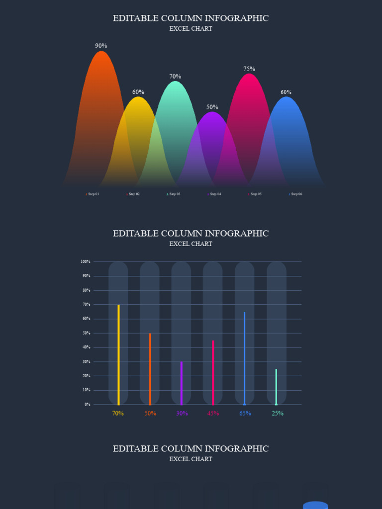Excel Data Charts (Dark) | PDF