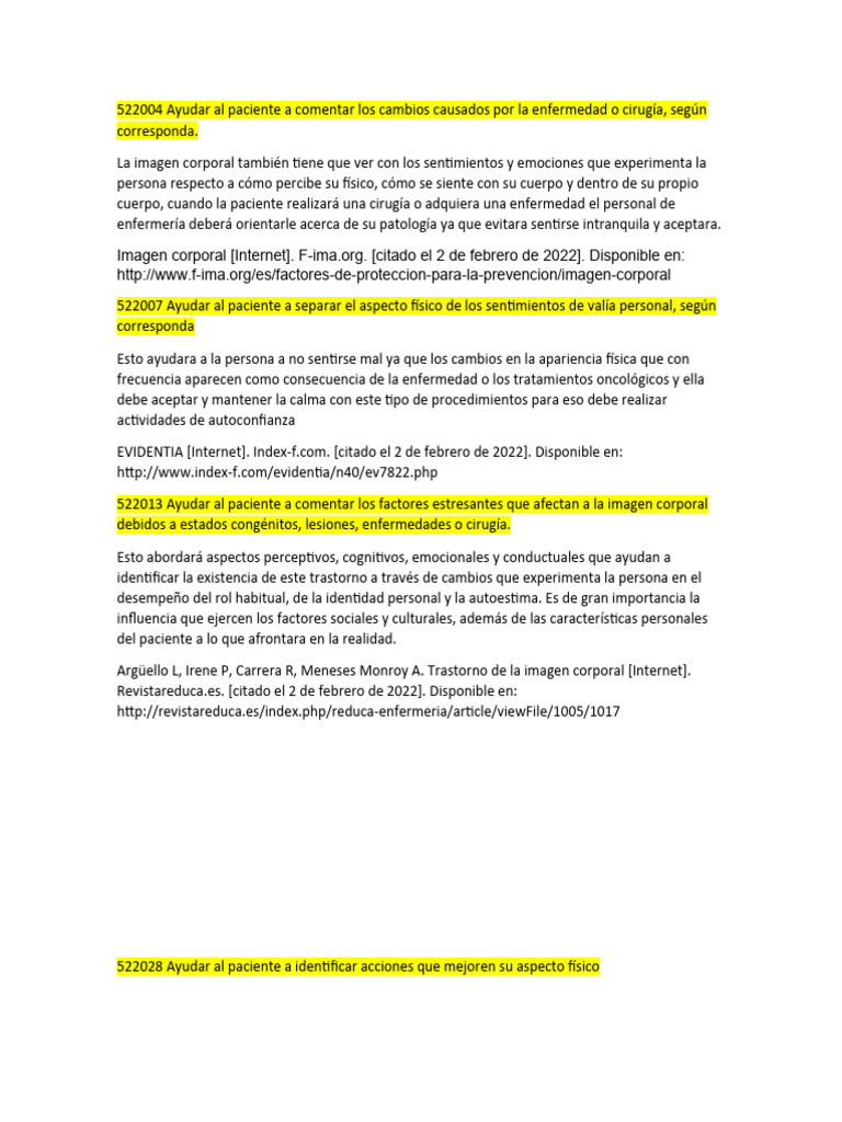 Apoyo Emocional En Cambios De Imagen Corporal Pdf Las Emociones