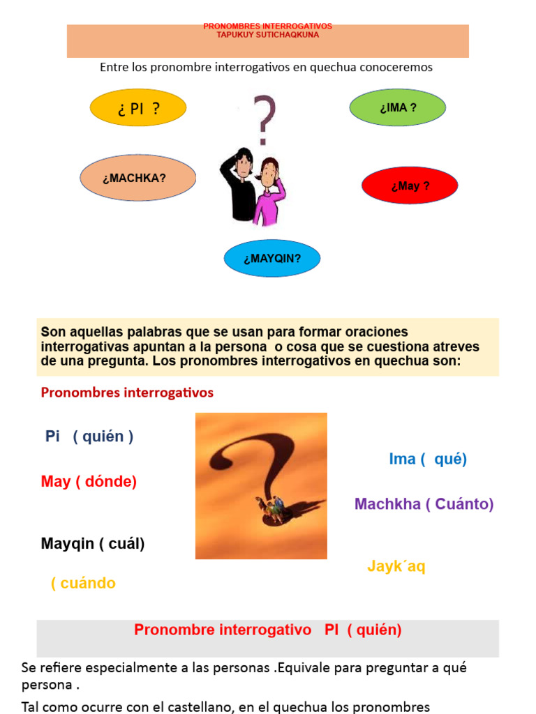 5 y 6to Secundaria Pronombres Interrogativos | PDF | Lingüística | Idiomas