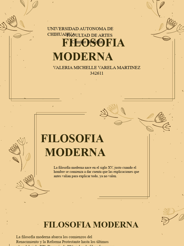 Filosofia Moderna | PDF | Era de iluminacion | Racionalismo