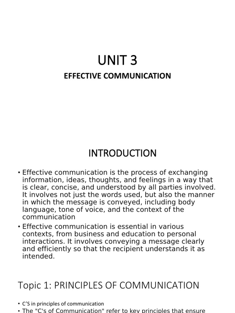 Effective Communication PDF | PDF | Communication | Information