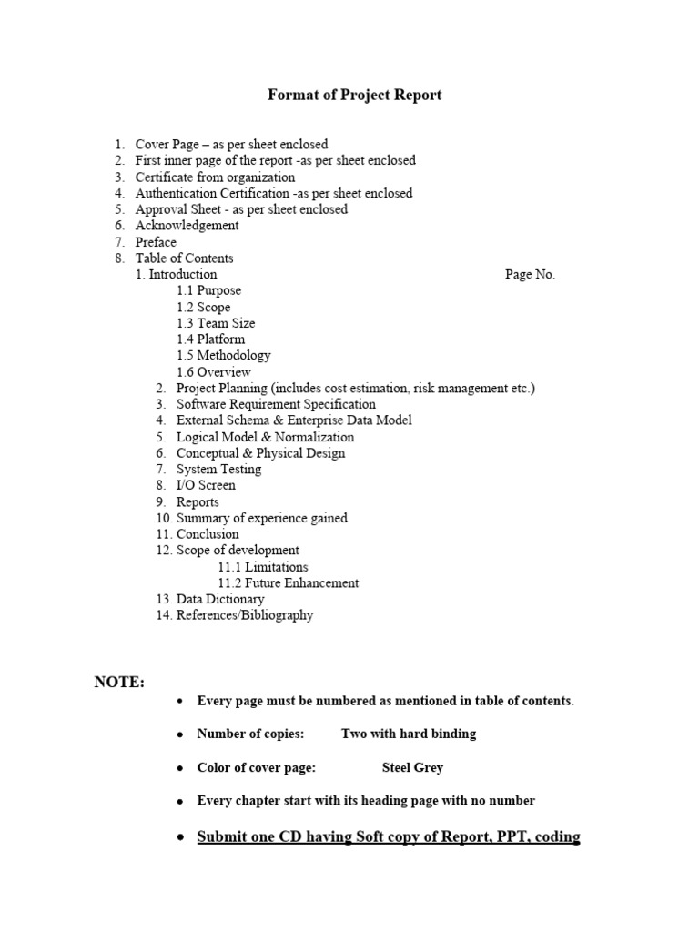 Format of Project Report Major Project | PDF | Conceptual Model | Computing