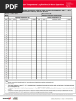 Chiller Temperature Record Sheet - Format | PDF