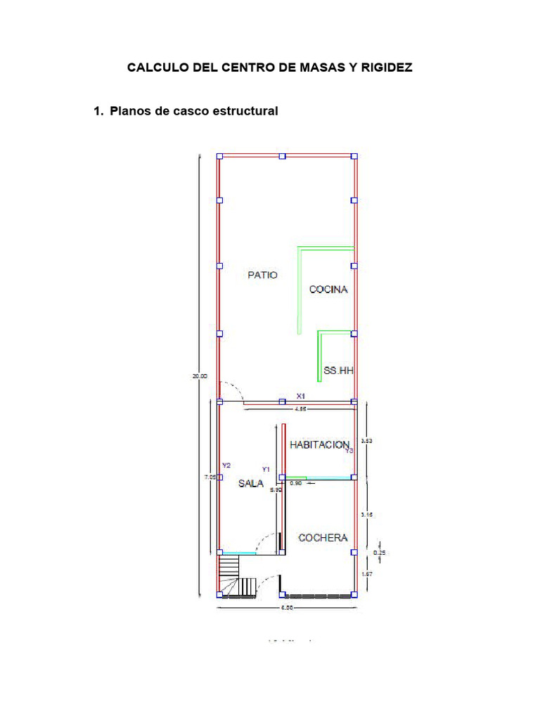 Calculo Del Centro de Masas y Rigidez | PDF