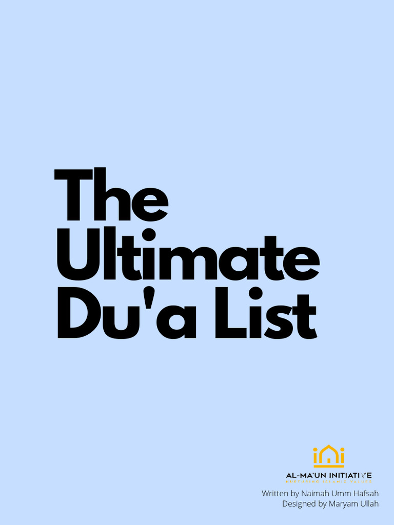 AMI The Ultimate Dua List - V2 | PDF | Abrahamic Religions | Religious ...