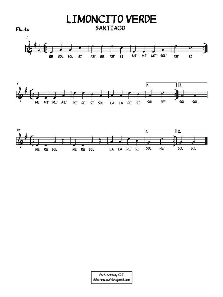 LIMONCITO - VERDE (1) - Flauta - de - Pan | PDF
