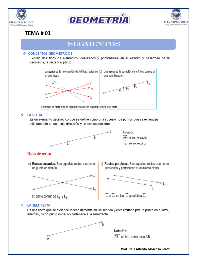 Geometria Guia de Tercero Secundaria | PDF | Ángulo | Línea (geometría)
