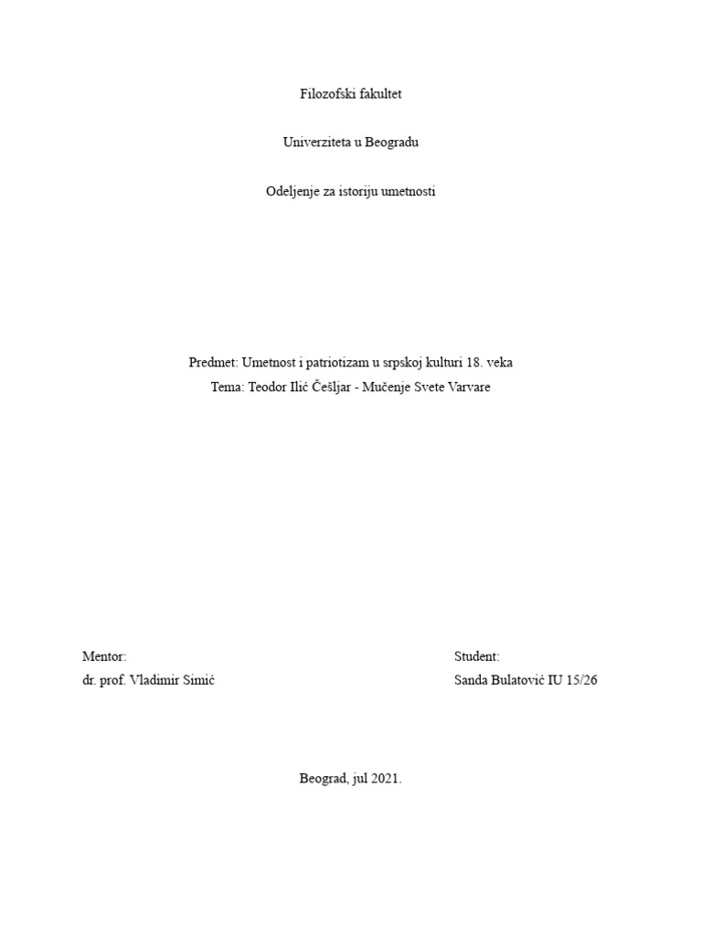 mučenje svete varvare, IU | PDF mučenje svete varvare, IU | PDF