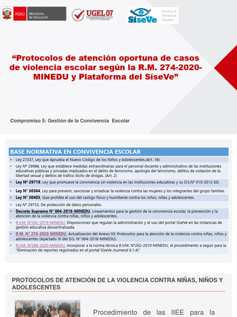 CAPACITACION PROTOCOLOS - RM 274-CGE 5-Final | Descargar gratis PDF | La violencia contra las ...