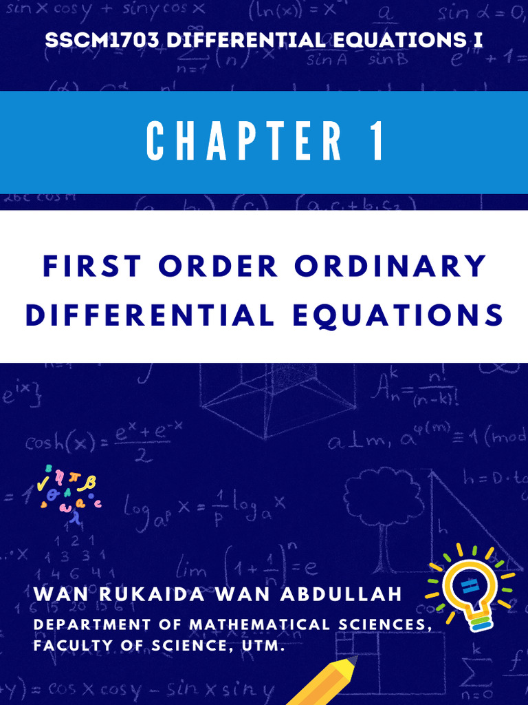 First Order ODEs Guide UTM | PDF | Ordinary Differential Equation | Equations