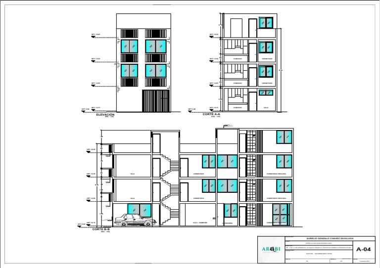 Planos Arquitectónicos Residencia Lucyana | PDF