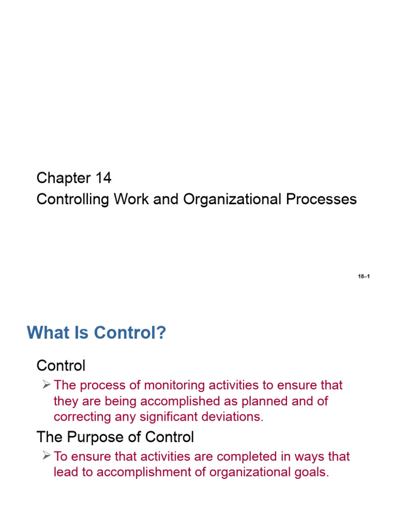 Control in Organizational Processes | PDF | Information ...
