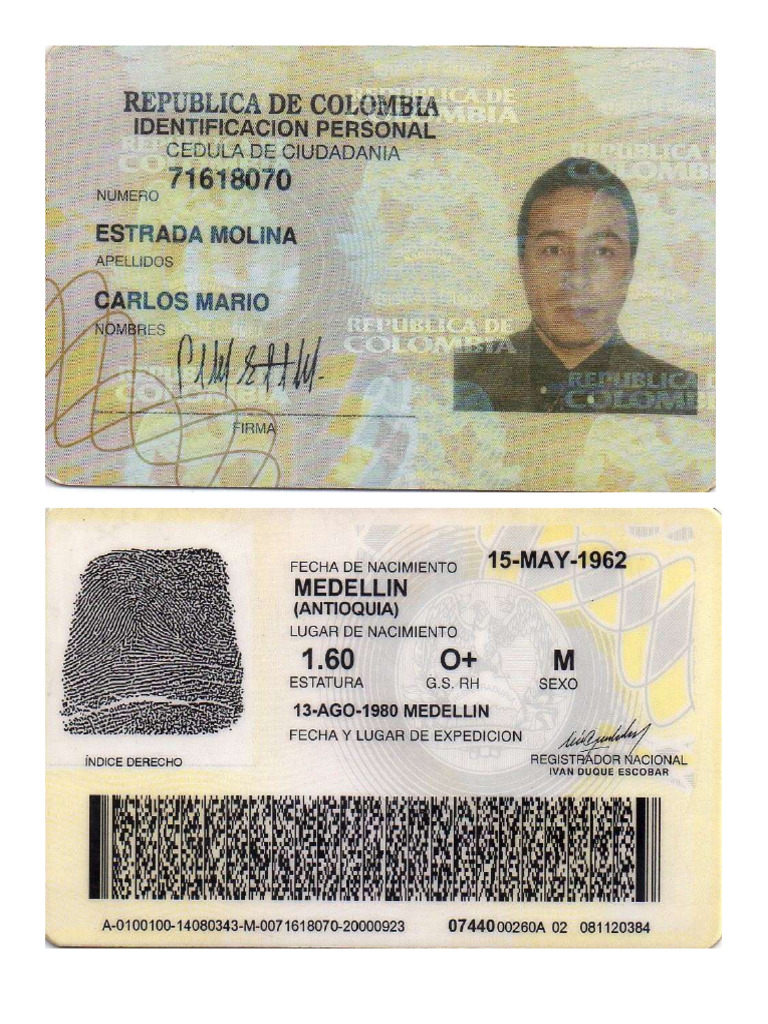 Cedula Director General Dr. Carlos Mario Estrada Documentos ...