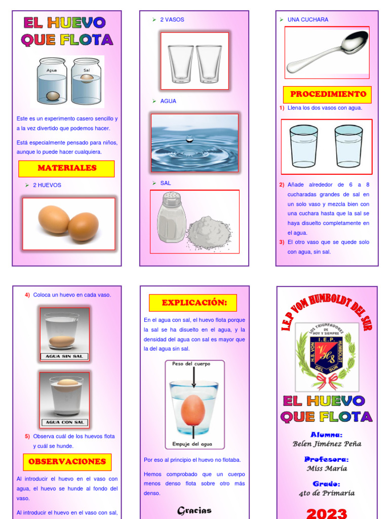 Triptico - El Huevo Que Flota | PDF