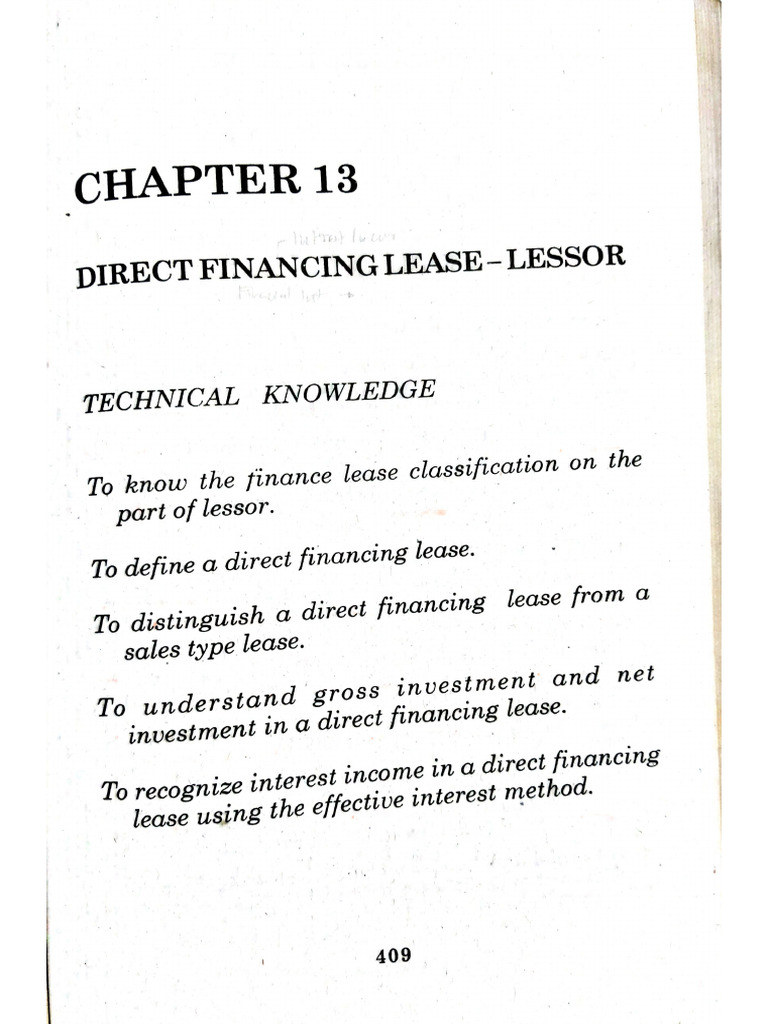 C13 - Direct Financing Lease | PDF